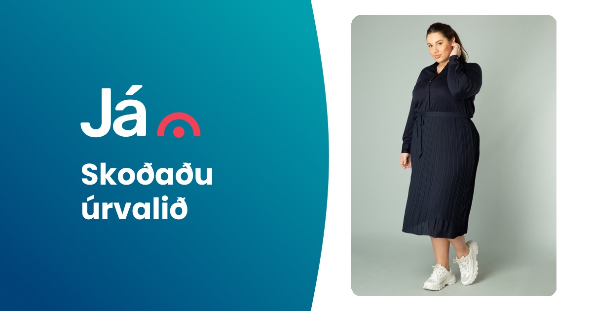 YestA - Hasmae Skyrtukjóll með plíseruðu pilsi - Vöruleit Já.is