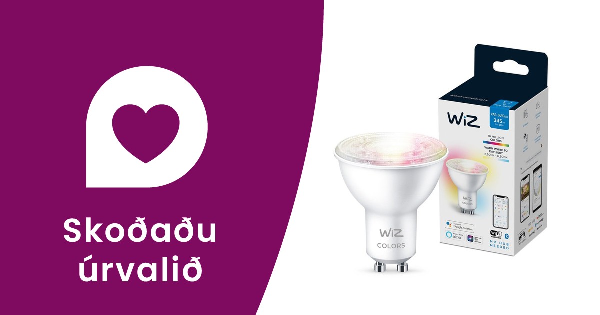 WiZ - Spot GU10 Colour and Tunable White - Smart Home - Vöruleit Já.is