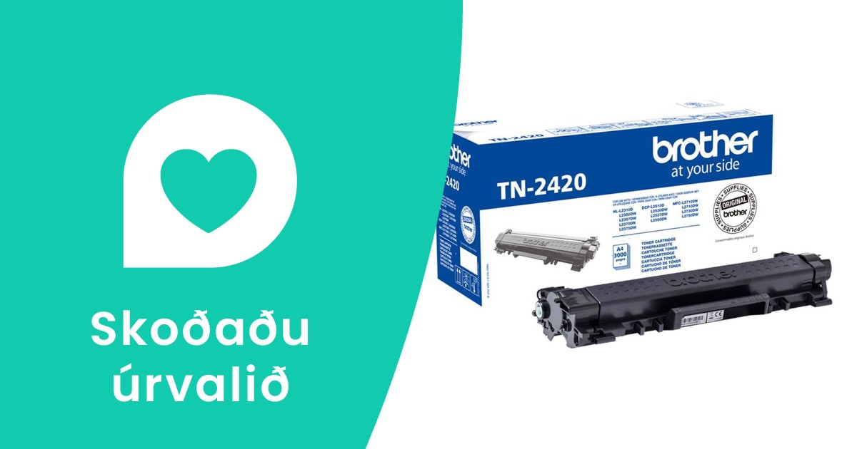 Brother TN-2420 (prentar: 3000 síður) svart dufthylki - Vöruleit Já.is