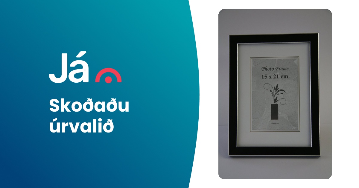 Rammi Titan svartur með silfur kannti - Vöruleit Já.is