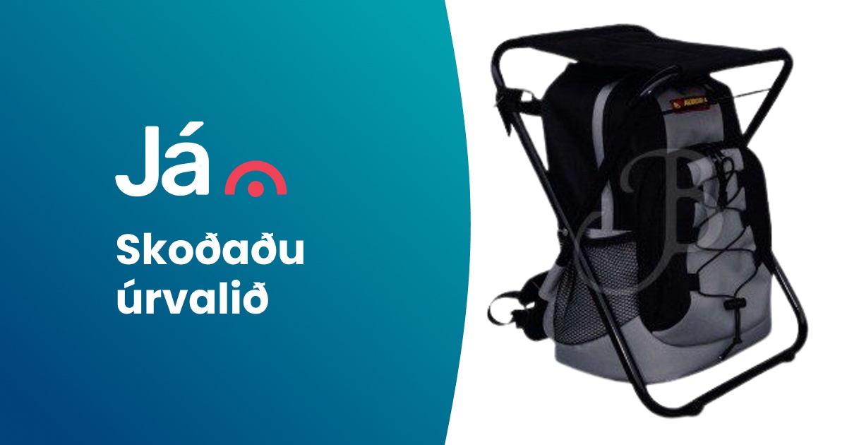 AURORA OUTDOOR BACKPACK + STOOL BLACK - Vöruleit Já.is