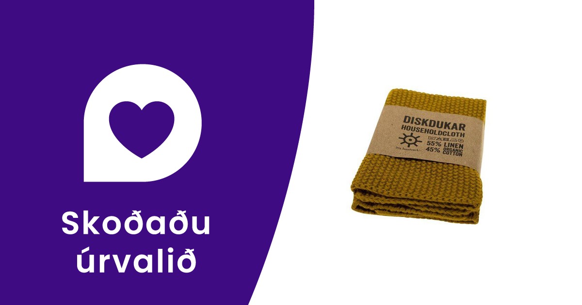 Borðtuska úr hör & bómull - Perluprjón / Linen & cotton cloth ...