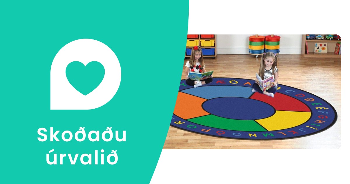 Motta með íslenska stafrófinu og grunnlitunum - Vöruleit Já.is