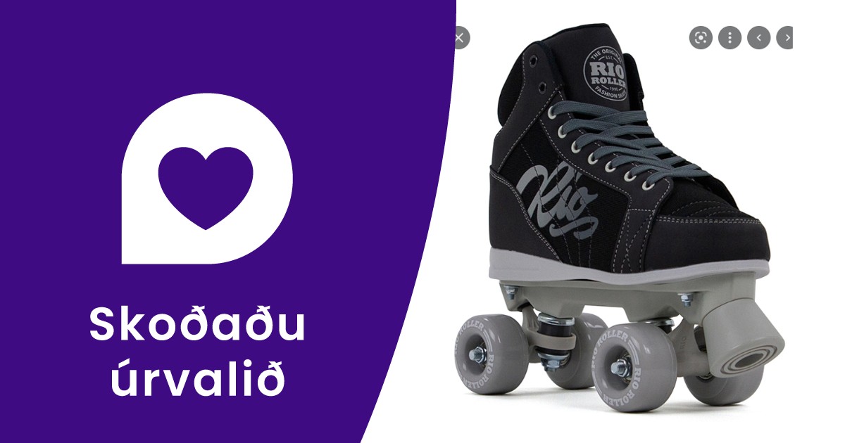 Hjólaskautar - Rio LUMINA - Svartir/Gráir - Vöruleit Já.is