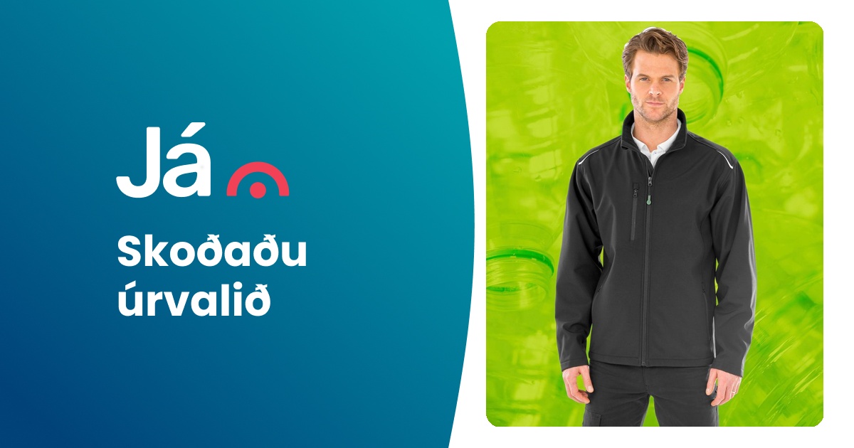 Jakkar - Recycled 3-layer Printable Softshell Jacket - Vöruleit Já.is