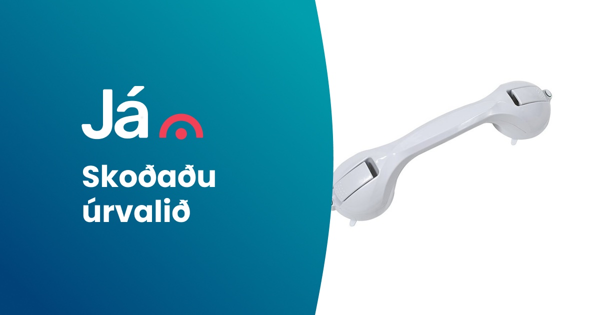 Handfang með sogskálum 40 cm Careosan hvítt - Vöruleit Já.is
